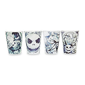 Disney Nightmare Before Christmas Inkblots 2-Ounce Mini Shot Glasses | Set Of 4