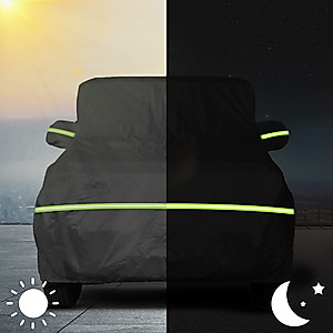QUNSUNUS 6 Layer SUV Car Cover for Bronco 4 Door Car Cover Waterproof All Weather 210T Windproof Fit for Bronco 2021 2022