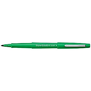 Paper Mate Flair Felt Tip Pens | Medium Point (0.7mm) | Green | 12 Count
