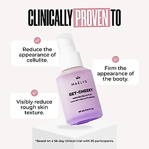 MAËLYS Cosmetics GET-CHEEKY Enriched Cellulite Oil - Shea Butter & Vitamin E Target the Look of Fatty Skin & Reduce The Appearance Of Cellulite