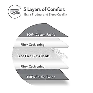 Deconovo Weighted Blanket 100% Cotton Heavy Blanket Filled with Glass Beads (60 x 80 inch | 15 lbs)