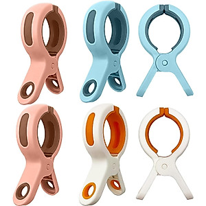 6 PCS Towel Clips for Sun Loungers Beach Towel Clips, Beach Towel Clips for Sun Loungers for Sunbeds Laundry Pool Chairs, Towel Pegs for Sun Lounger Sunbed Towel Clips Beach Towel Pegs
