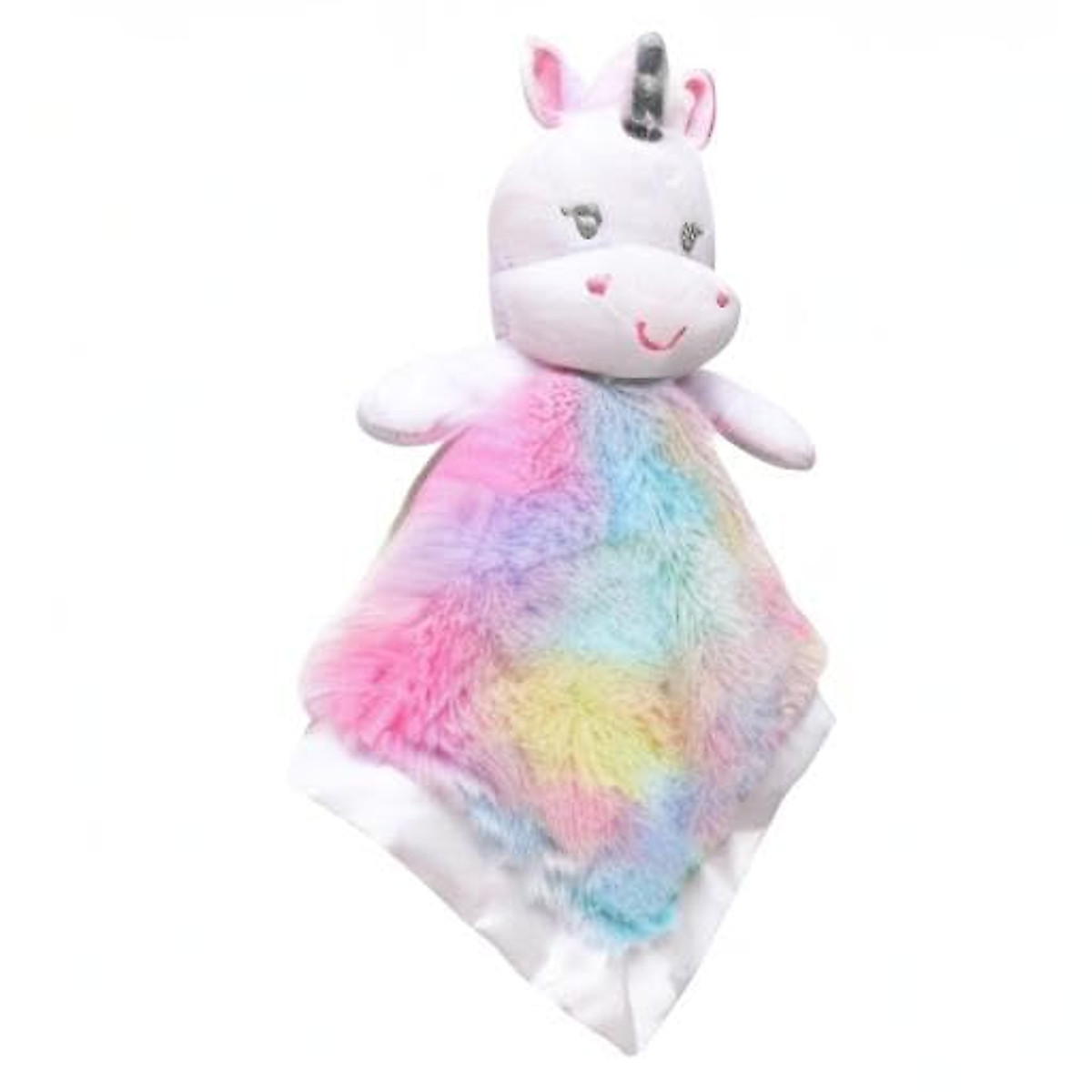 Baby Starters Unicorn 14 inch Snuggle Buddy with Satin (Rainbow)