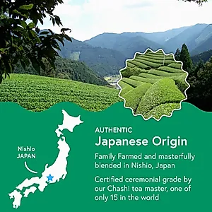 Matchabar Matcha Powder (30g) - Ceremonial Grade Authentic Japanese Matcha Green Tea Powder - Matcha Green Tea Powder Harvested in Japan - Matcha Tea Powder Latte - Zero Sugar, Vegan & 0 Calories