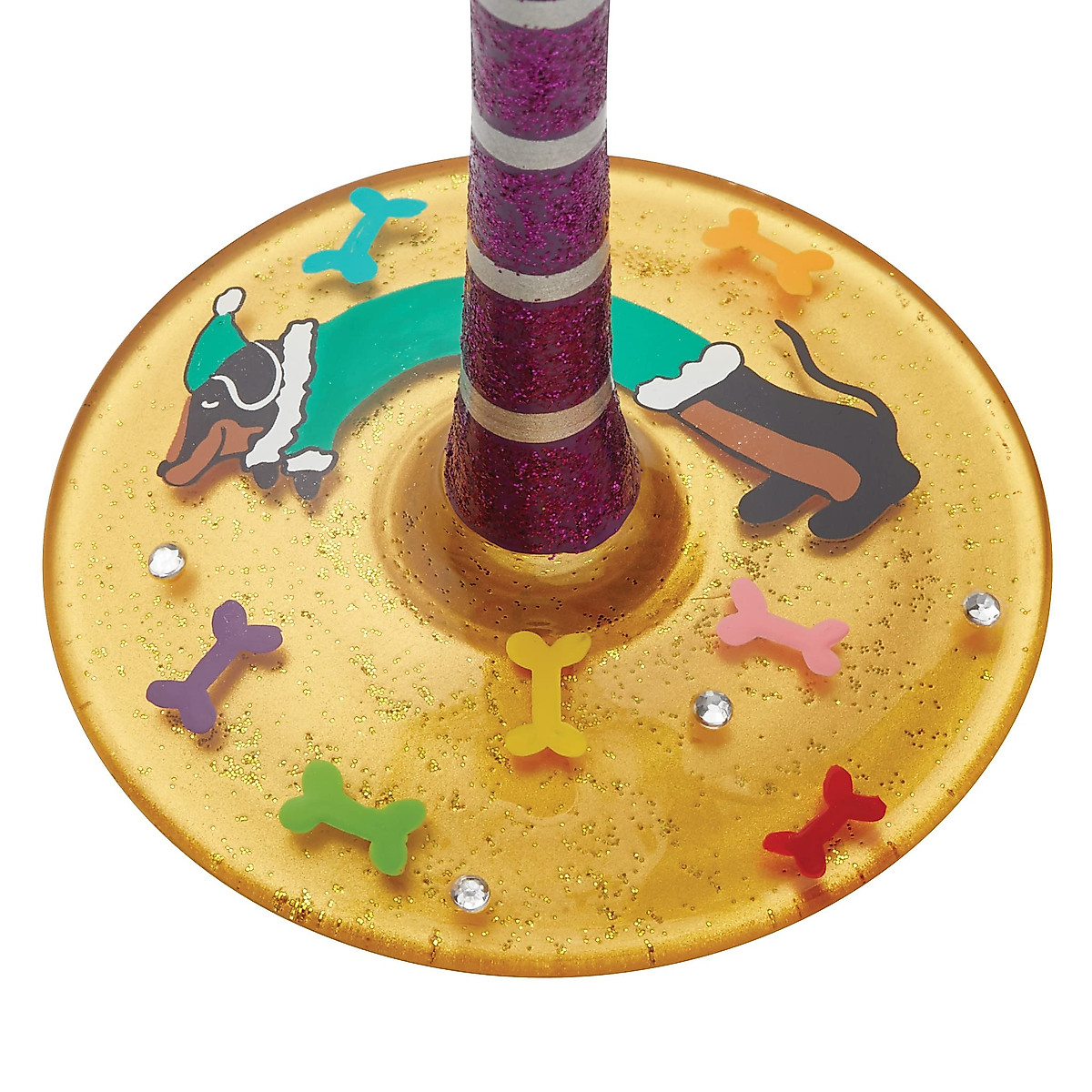 Enesco Designs by Lolita Holiday Doggy Days of Christmas Hand-Painted Artisan Wine Glass, 15 Ounce, Multicolor