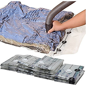 Simple Houseware 15-Pack Vacuum Storage Space Saver for Bedding, Pillows, Towel, Blanket, Clothes Bags (2-Jumbo, 5-XL, 4-L, 4-M)