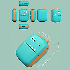 Wisoqu Pocket Printer, 200DPI Inkless Black White Printing BT Portable Thermal Printer with Fun Print App, for iOS and