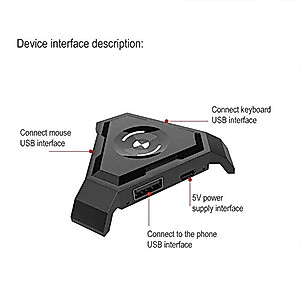 Game Controller Keyboard Mouse Adapter for PUBG Game Console Accessories with PC Gaming Experience for Android/iOS by XHLY