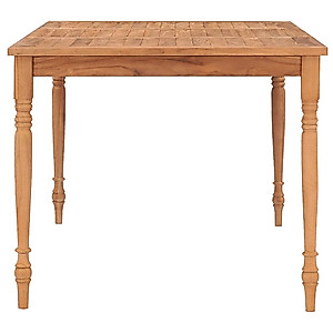 WHOPBXGAD Batavia Table,Restaurant counters, Wooden Dining Tables for Small Spaces, Flats, Bars, Restaurants,59.1"x35.4"x29.5" Solid Teak Wood