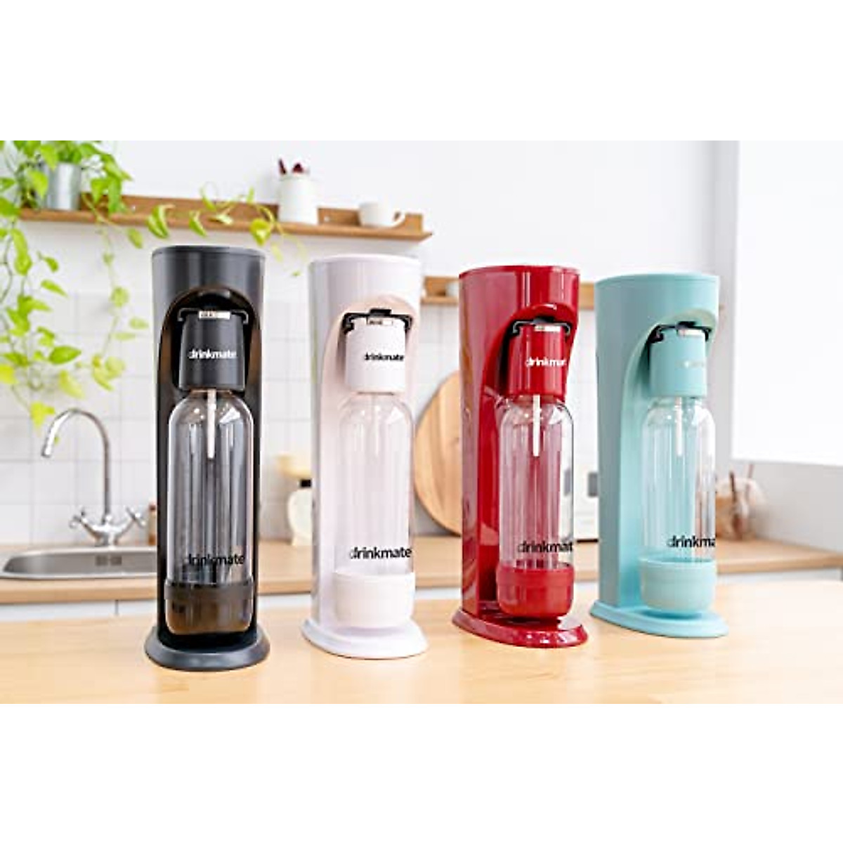 Drinkmate Carbonation Bottles (Twin-Pack) (1L, Red)