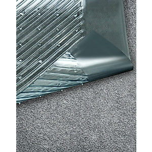 QWORK Floor Protector for Deep Pile Carpet, 36" x 25' Heavy-Duty Plastic Carpet Protector, Runner Guard Protector, No-Slip, Waterproof, Clear, for Home Office Hallway Runner