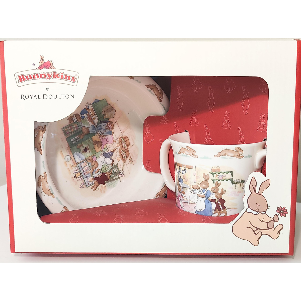 Royal Doulton China Bunnykins 2 Piece Set (Designs May Vary)