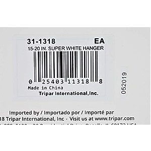 Displays & Hangers 15"-20" Super White Hanger