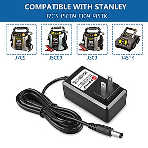 PKPOWER AC Adapter Charger for Stanley J7CS J5C09 J312 J45TK Peak Stanley Fatmax 700 Peak 350 AMP Jump Starter Power Supply Cord Cable PS Wall Home Battery Charger