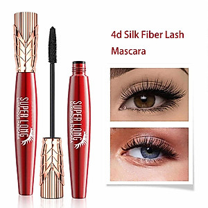 Super Long Mascara, 4d Waterproof And Sweat Proof Mascara, Super Long Luxurious Mascara, Stereo Lengthening Mascara,Yanquina Drying And Not Sticky Mascara For Women