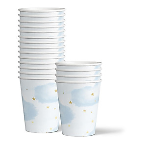 On Cloud Nine Birthday Party Supplies - Bridal Shower Tableware Set Includes Plates Napkins Cups - Kit for 16