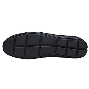 Go Tour Men's Premium Genuine Leather Casual Slip On Loafers Breathable Driving Shoes Fashion Slipper Black 12/49