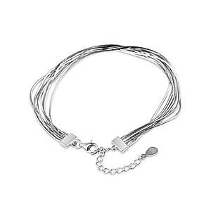 FarryDream 925 Sterling Silver Elegant Link Bracelet for Women Snake Bracelet Christmas Gifts