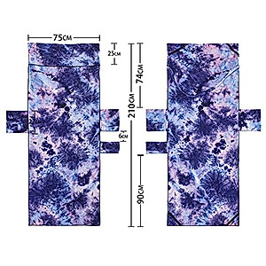 Mingpinghuius Beach Chair Cover with Side Pockets, Microfiber Pool Lounge Chair Cover Colorful Chaise Lounge Towel Sun Lounger Cover for Holiday Sunbathing Garden Beach Hotel (Blue)