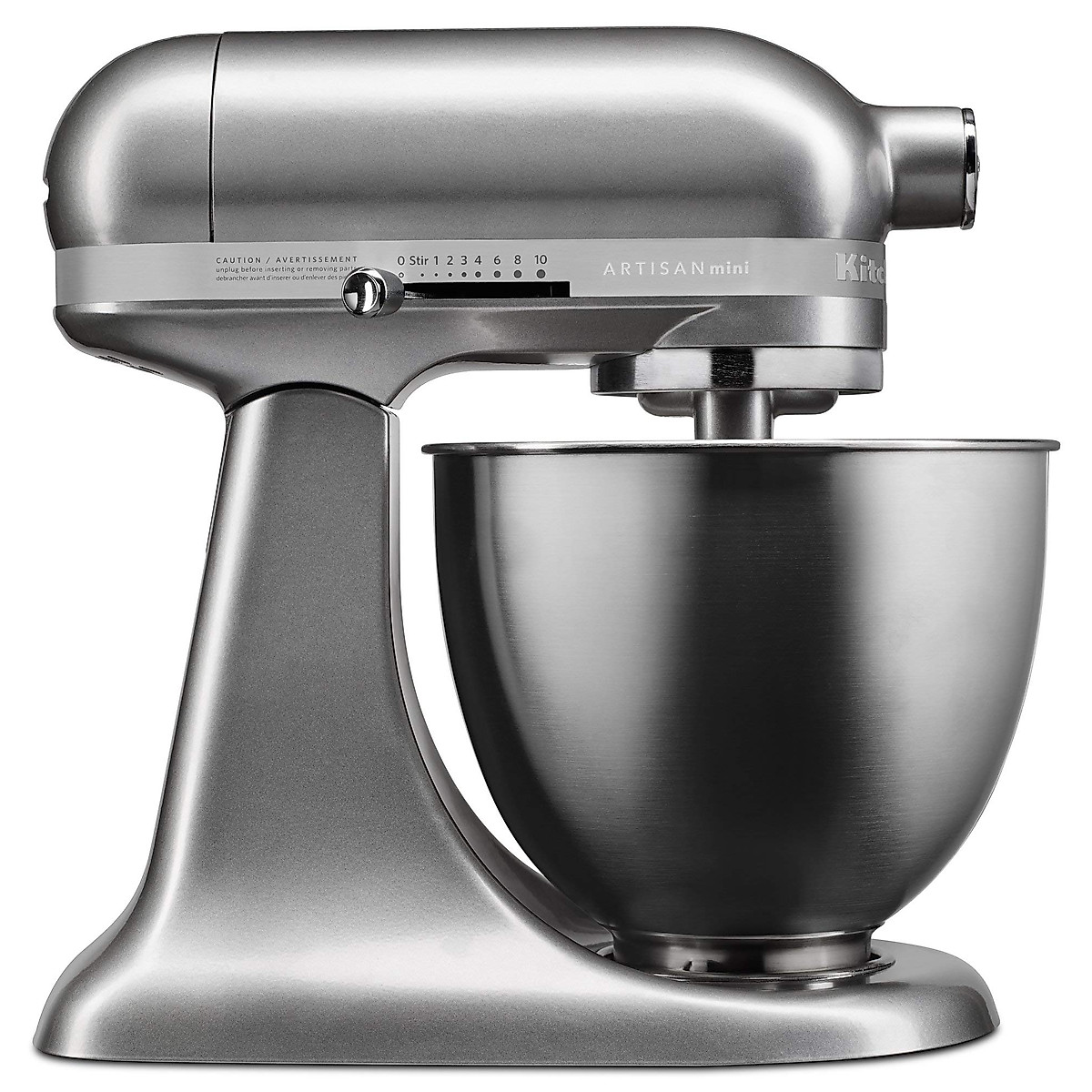 KitchenAid KSM3316 KSM3311XCU Artisan Mini Series Tilt-Head Stand Mixer, 3.5 Quart, Contour Silver (Renewed)