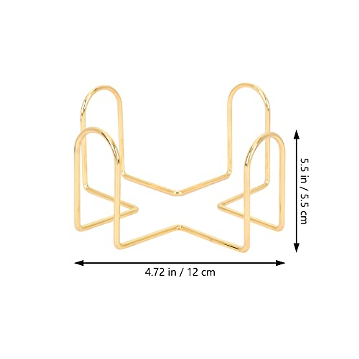 YARDWE 2Pcs Gold Metal Coaster Holder Iron Metal Holder Storage Caddy for Both Round and Square Coasters Table Home Wrought Iron Shelf Decoration