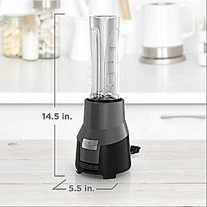 BLACK+DECKER FusionBlade Personal Blender with Two 20oz Personal Blending Jars, Gray, PB1002G