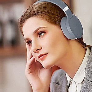 Stretchable Vj087 Wireless Bluetooth 5.0 Headphones Over Ear Gaming Headset Noise Cancelling Earphones Premium Sound with Deep Bass Built in Mic Sport Headphone Gray