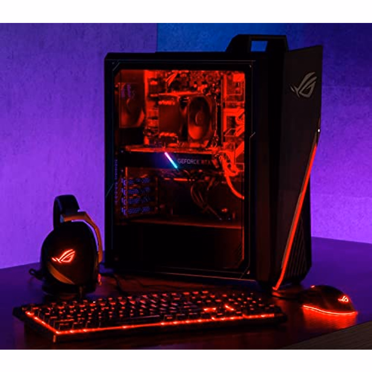 ASUS ROG Strix GA15DK Gaming Desktop PC, AMD Ryzen 7 5800X, GeForce RTX 3070, Wi-Fi 5, Windows 10 Home, 32GB RAM | 1TB PCIe SSD+1TB HDD + Generic Accessories