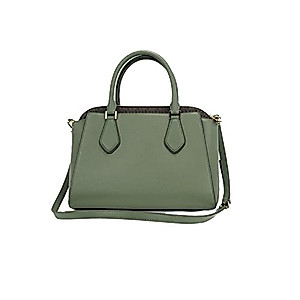 Michael Kors Daria Large Army Green Pebble Leather Triple Compartment Satchel Handbag