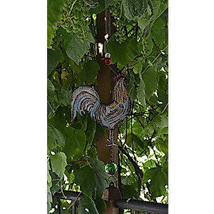 Sunset Vista Designs 92158 Bouncy Garden Decoration with Mini Cowbell, 11-Inch, Rooster