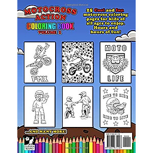 Motocross Action Coloring Book Volume 1 (Fun Motocross Books - FMB)