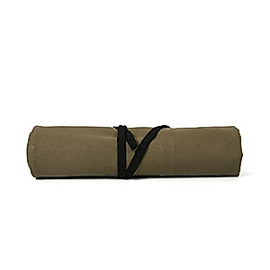 Knife Roll Portable Bag Travel Carrier Bag with 7 Slots Kitchen Cooking Tools And Utensils Wrap Bag Wallet Multi-Purpose Brush Roll Bag (Olive, Canvas)