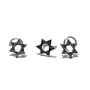 Studs Star of David Nose, 925 Sterling Silver Nose, Jewelry Nose, Body Piercing Jewelry, Nose Piercing, Body Jewelry (20g L Bend)