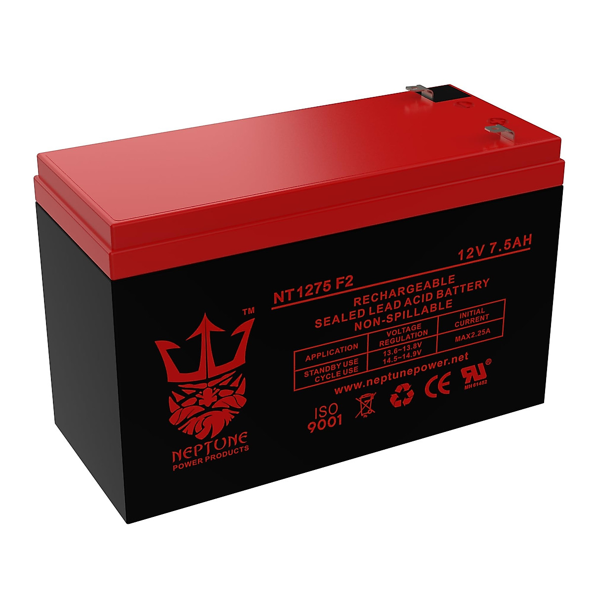 Neptune Power Products Brand Commercial Upgrade Battery for Wildgame Innovations tm. 12 Volt 7.5ah eDRENALINE Rechargeable Tab Style Battery