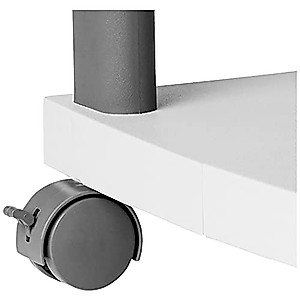 Safco Products Wave Underdesk Printer Stand 1861GR, Gray Powder Coat Finish, Swivel Wheels for Mobility, 50 lb. Capacity, Light Gray