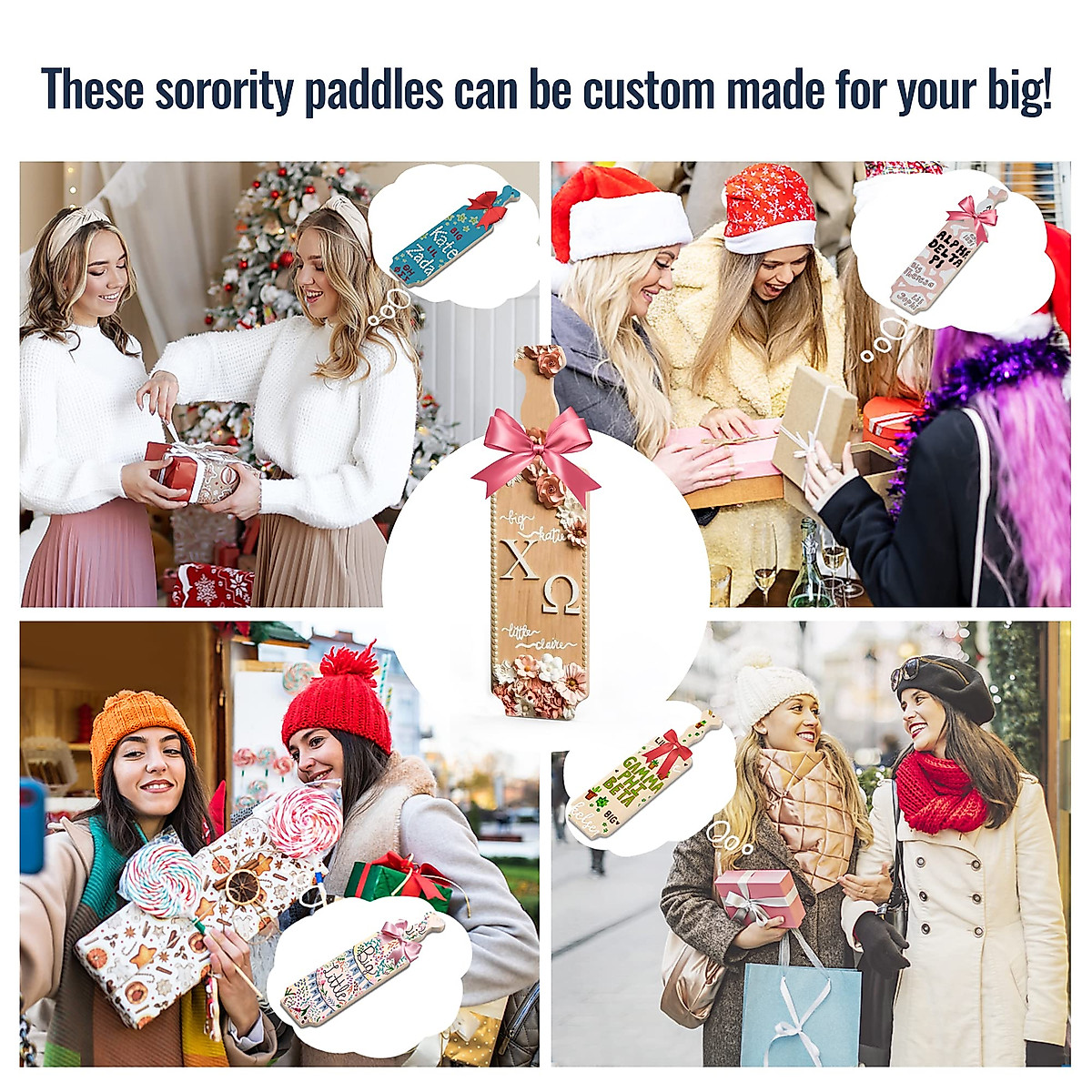 HHLUPUP Fraternity Paddle 18 Inch, Unfinished Solid Pine Paddle, Greek Sorority Paddle for Drawing, Engraving, Art Crafts, Greek Life, Home Decoration