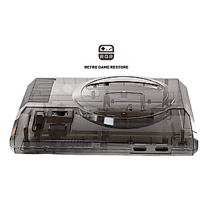 Retro Game Restore 432456 MD Body Replacement Shell, Clear Smoke for Mega Drive
