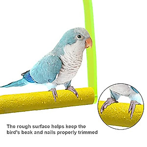 Wontee Bird Toys Bird Swing Toy Bird Perches for Parrot Budgie Parakeet Cockatiel Conure African Grey (Medium, Green)