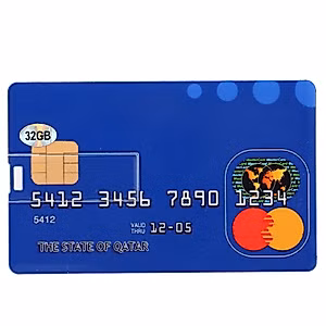 Zyyini Card U Disk, Simple Unique USB Flash Drive 32GB Computer External Student Office Creative Portable Storage Card Shape U Disc,for Computer Laptop Desktop