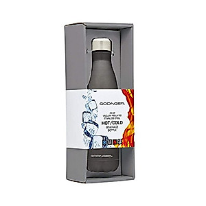 Godinger Silver Art 17 Oz. Vacuum-insulated Titanium Color Hot/cold Beverage Bottle Drink Water Thermos