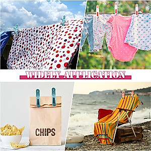 CACASO 18 Pack Beach Towel Clips for Chairs,Large Beach Chair Clips to Keep Your Towel,Heavy Duty Plastic Clothespins,Towel Hanging Clamps for Beach Chairs Pool Chairs Cruise,Strong Grip,Bright Colors