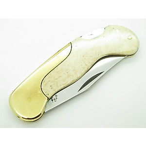 Olsen OK 162 Lil Brassy Seizo Imai Seki Japan Folding Lockback Pocket Knife Vintage Old Stock