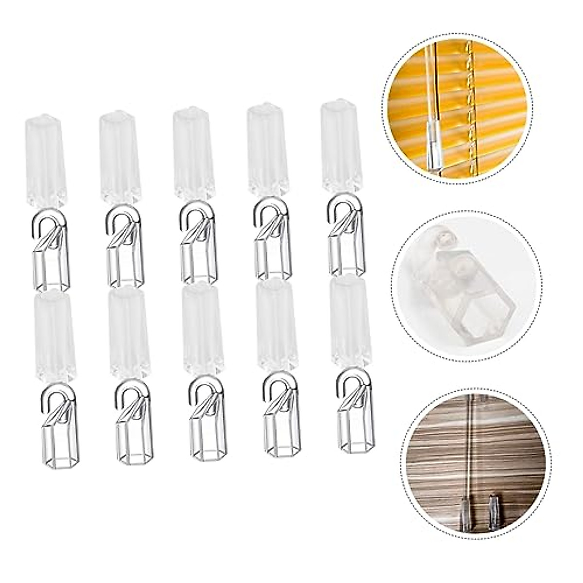 EXCEART 1 set Curtain rod accessories blind replacement handle curtain rod hanger plastic wand tip hook clear hangers clear curtains transparent curtains drapery wand handle wand caps hook