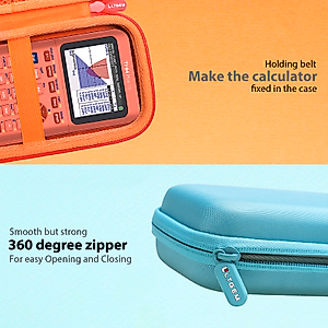 LTGEM EVA Hard Case Compatible with Texas Instruments TI-84 Plus CE/TI-84 Plus/TI-Nspire CX II CAS/TI-Nspire CX II/TI-83 Plus/TI-89 Titanium/TI-85 / TI-89 Color Graphing Calculator, Pink