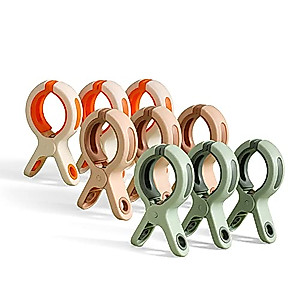 9 Pack Beach Towel Clips for Beach Chair Pool Chair on Cruise, Silicone Plastic Strong Clip,Keep Your Towel from Blowing Away ,Fashion Bright Color