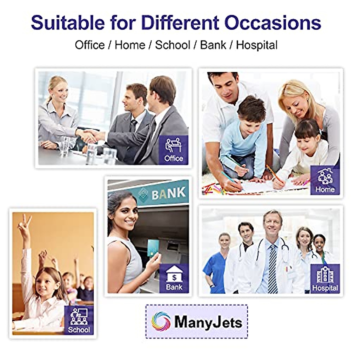 ManyJets 206X W2110X Compatible Toner Cartridge Replacement for HP 206X W2110X 206A W2110A Work with HP Color Laserjet Pro M283fdw M255dw M283cdw M282nw Printer (High Yield,4-Pack,NO CHIP)