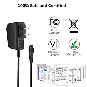 6FT Replacement for Bissell Pet Hair Eraser Charger, Charging Power Cord Compatible with Bissell 2390 2390A 23903 2284W 2284 14.4V Lithium Ion Hand Vacuum Power Cord P/N 1614206 ZD5F230030US