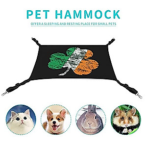 Irish Shamrock Pet Hammock Comfortable Adjustable Hanging Bed for Small Animals Dogs Cats Hamster