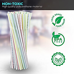 200 Bendable Disposable Drinking Straws - Flexible Straws - Bendy Straws Disposable - Plastic Straws Bendable - Classic Straws - Straws disposable- Straws Drinking Plastic