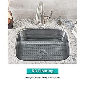 Bligli 2-Pack Kitchen Sink Mat: PVC Adjustable Sink Protector | Sink liner Pad | Dish Drying Mats, Easy to Clean & DIY Cut | 15.7 x 11.8 inch (Clear)